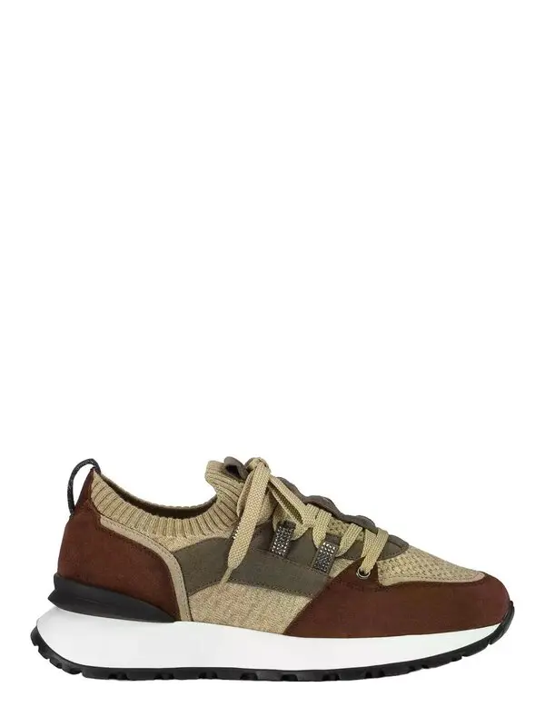 DOUCAL'S Lace-up Suede Sneakers - Brown