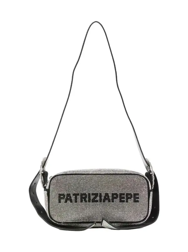 Patrizia Pepe Crystal-embellished Shoulder Bag - Silver