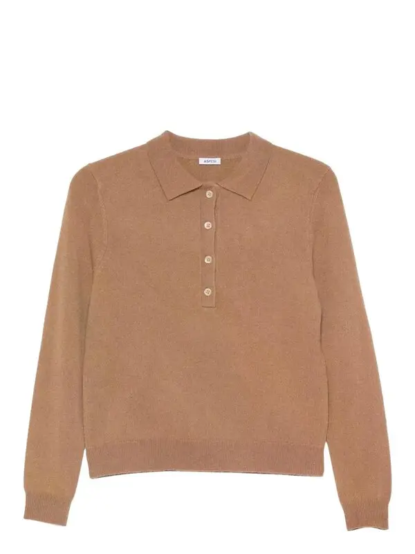 Aspesi Polo-collar Sweater - Brown