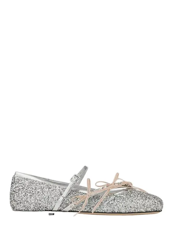 JIMMY CHOO Loli Ballerina Shoes - Silver
