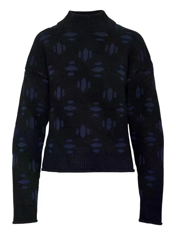 Aztech Mountain Snowflake Sweater - Black