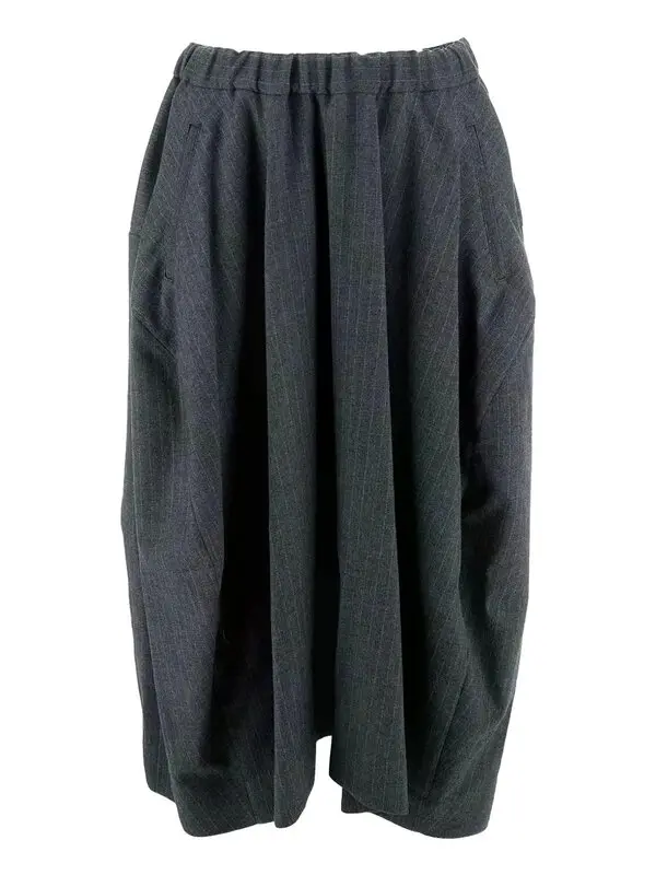 Comme Des Garçons Pinstripe Midi Skirt - Grey