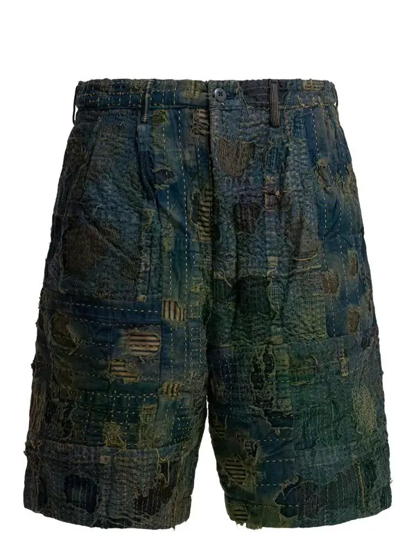 Kapital Patchwork Shorts - Blue