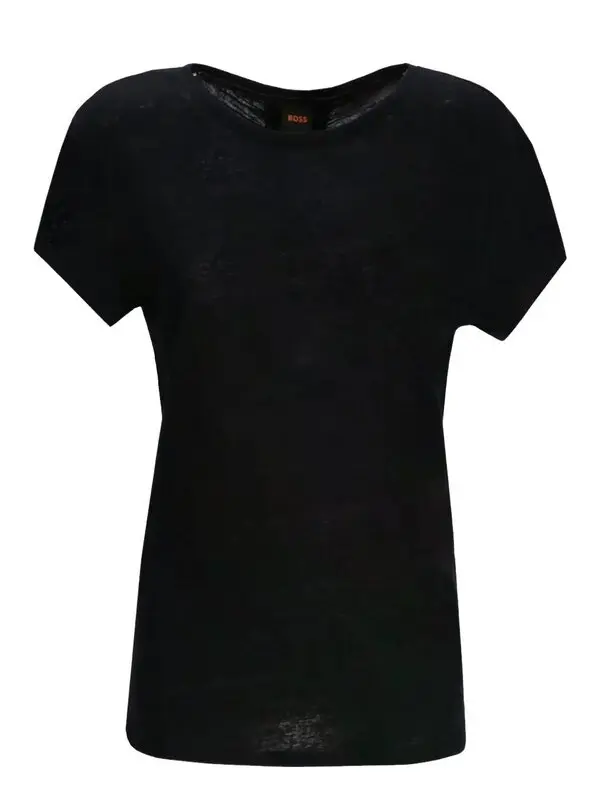 BOSS Linen T-shirt - Black