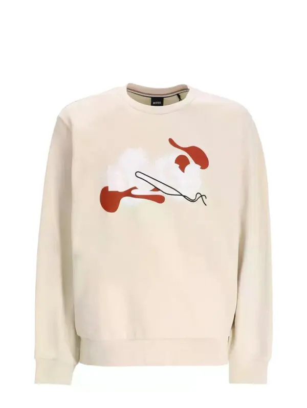 BOSS Abstract-print Sweatshirt - Neutrals