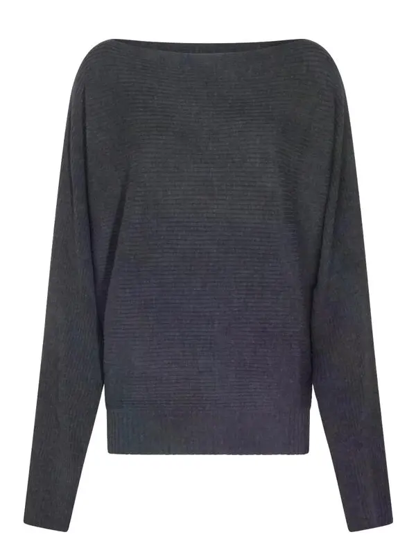 AYA MUSE Ribbed Boat-neck Sweater - Grey
