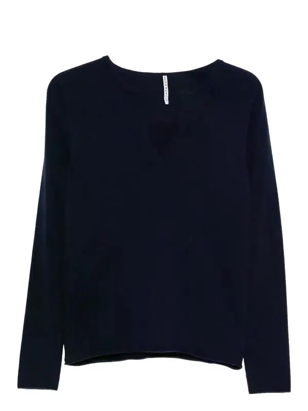 Liviana Conti Vania V-neck Cashmere Sweater - Black