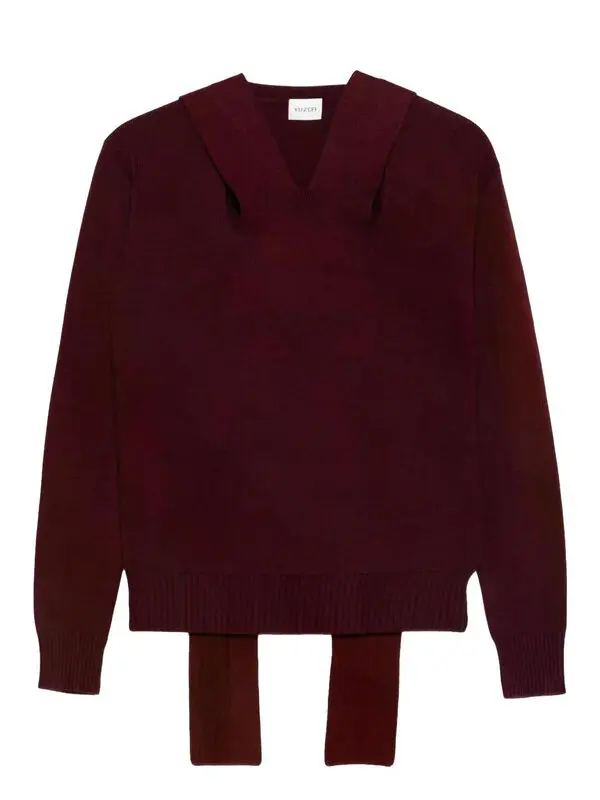 Yuzefi Ribbed-trim Sweater - Red
