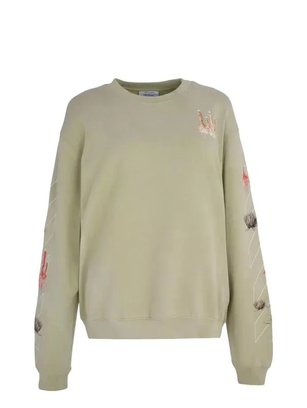 Off-White Arrows Crewneck Sweatshirt - Green