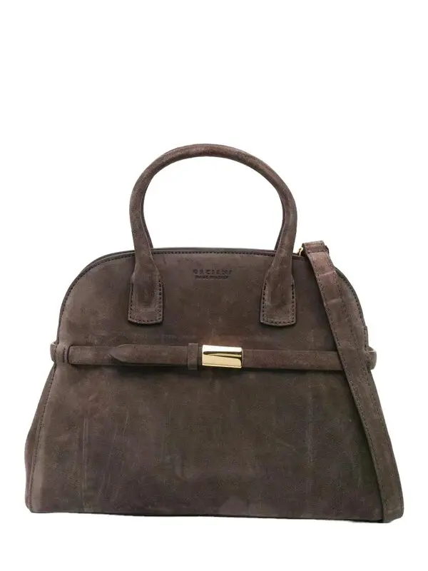 ORTIGNI Aura Suede Tote - Brown