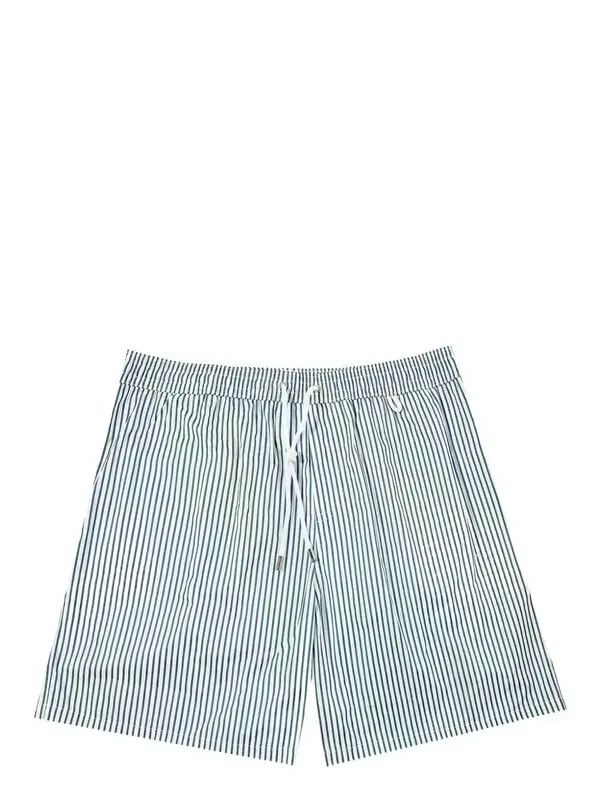 Incotex Striped Drawstring Swim Shorts - White