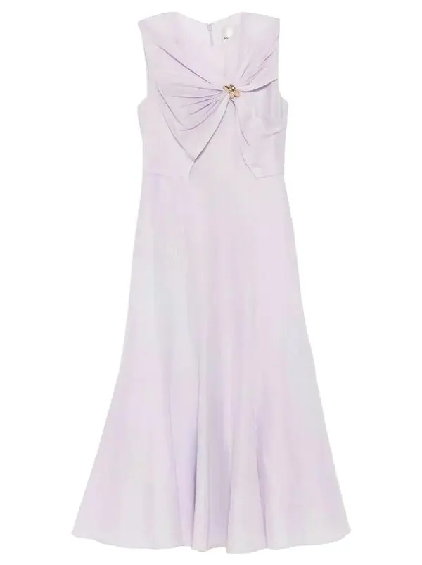 Roland Mouret Knot-detailing Midi Dress - Purple