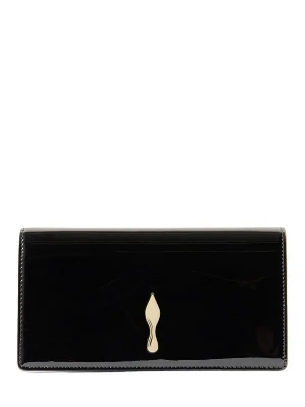 CHRISTIAN LOUBOUTIN Bettina Patent-leather Clutch - Black