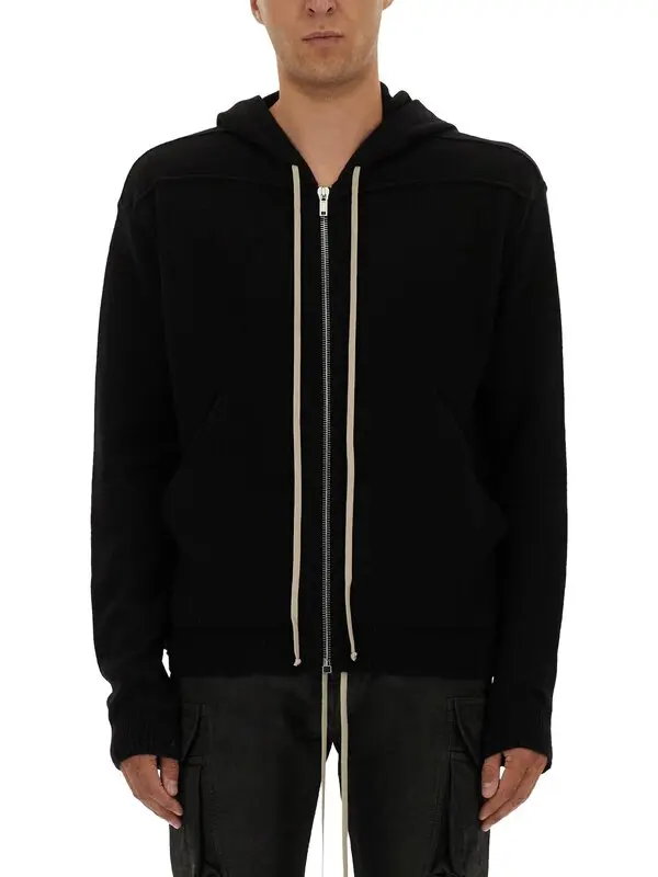 Rick Owens Hooded Zip-up - Black
