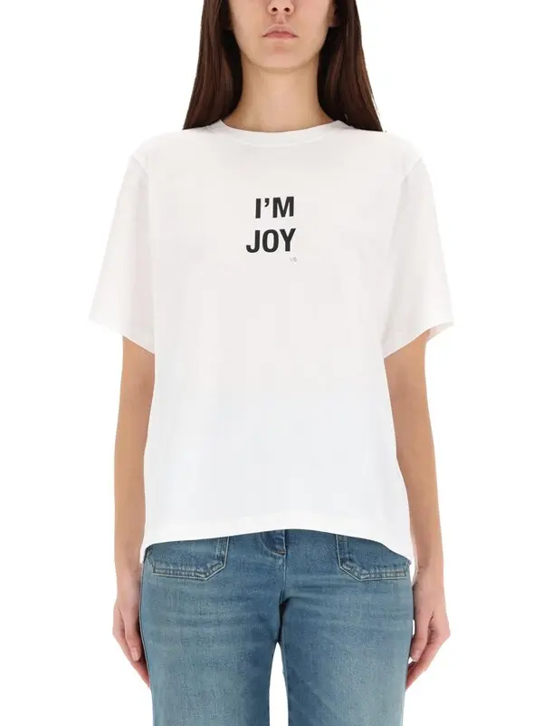 Victoria Beckham Slogan T-shirt - White