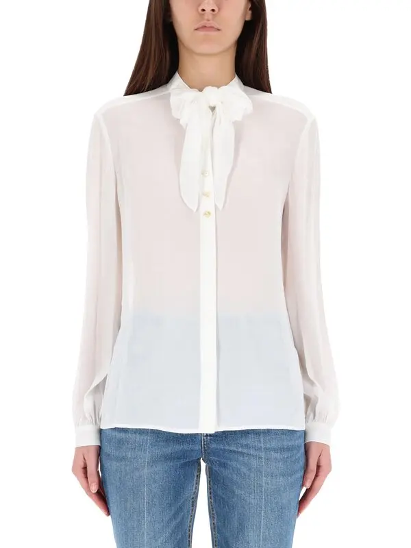 Tory Burch Shirt With Bow Detail - White