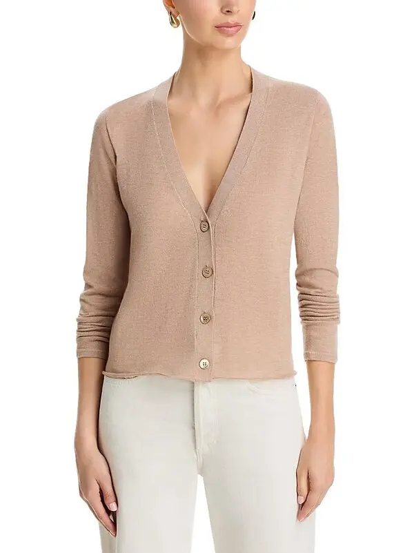 Majestic Filatures V-neck Cashmere Cardigan - Cord Chine