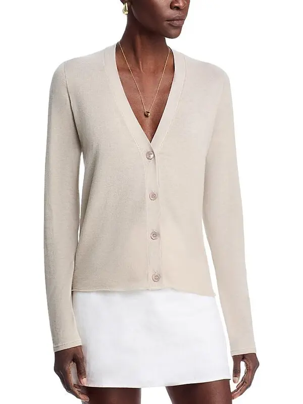 Majestic Filatures V-neck Cashmere Cardigan - Desert