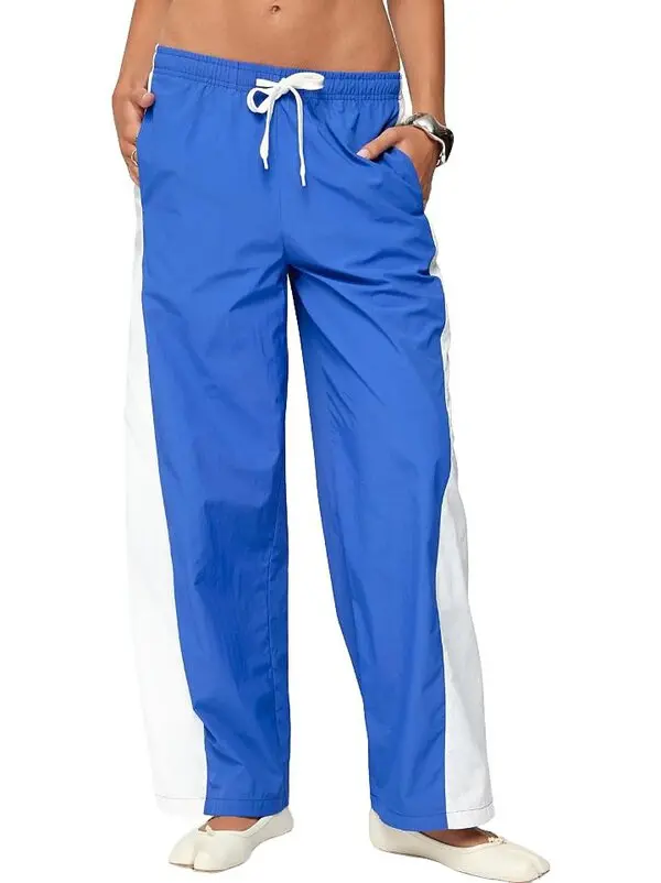 EDIKTED Contrast Panel Track Pants - Blue