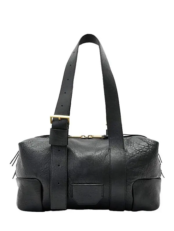 ALLSAINTS Ares Grained Leather Shoulder Bag - Black
