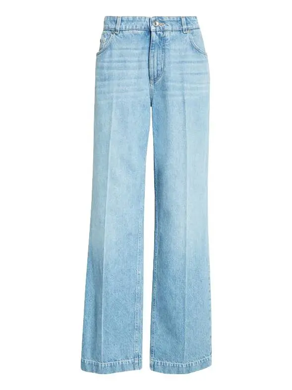 Dolce & Gabbana Loose Pressed Crease Straight Leg Jeans - Variante Abbinata