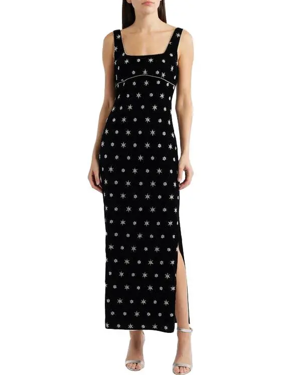 Saylor Emrys Beaded Maxi Dress - Black