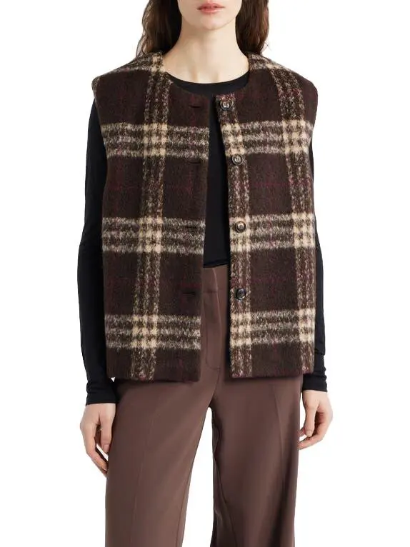 Dra Sandy Leopard Faux Shearling Vest - Latte Brown
