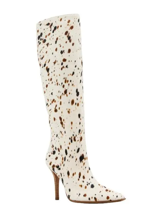 Steve Madden Wescot Calf Hair Knee High Boot - Tan/multi