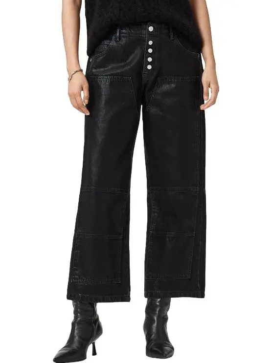 ALLSAINTS Tay Wide-leg Carpenter Jeans - Coated Black