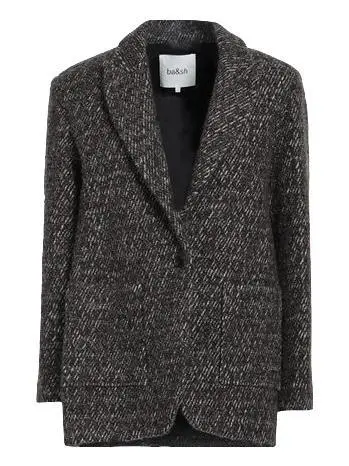 Ba&sh Blazer In Cotton, Polyester, Wool, And Linen - Brown