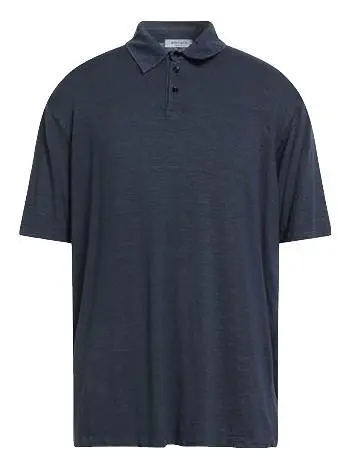 WOOL & CO Polo Shirt Midnight Size Linen, Elastane - Blue