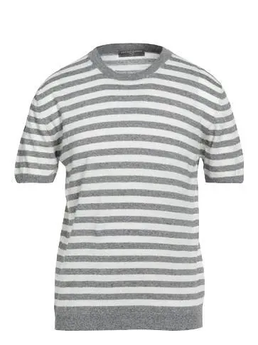 DANIELE FIESOLI Striped Linen And Cotton Sweater - Grey