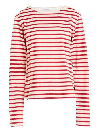 DANIELE FIESOLI Striped Cotton Long Sleeve T-shirt - Red