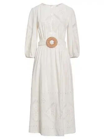 Ba&sh Cotton Midi Dress - White