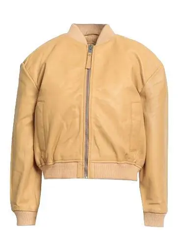 Bolongaro Trevor Sheepskin Leather Bomber Jacket - Yellow