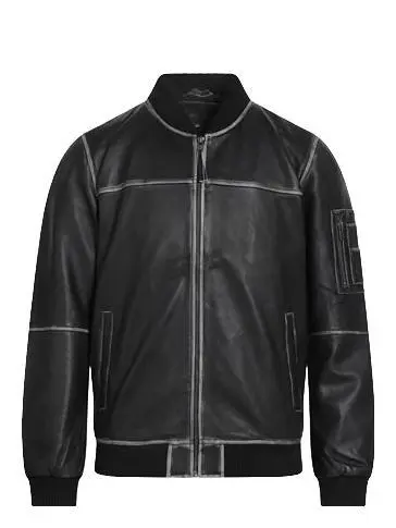 Bolongaro Trevor Sheepskin Bomber Jacket - Black