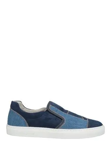 JACOB COHЁN Sneakers In Leather And Textile Fibers - Blue