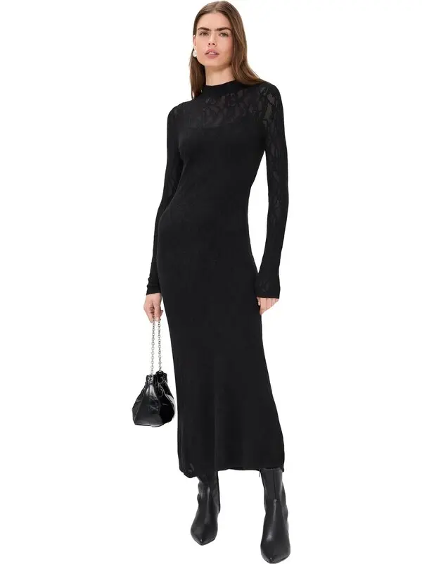 Z Supply Aden Mesh Maxi Dress - Black