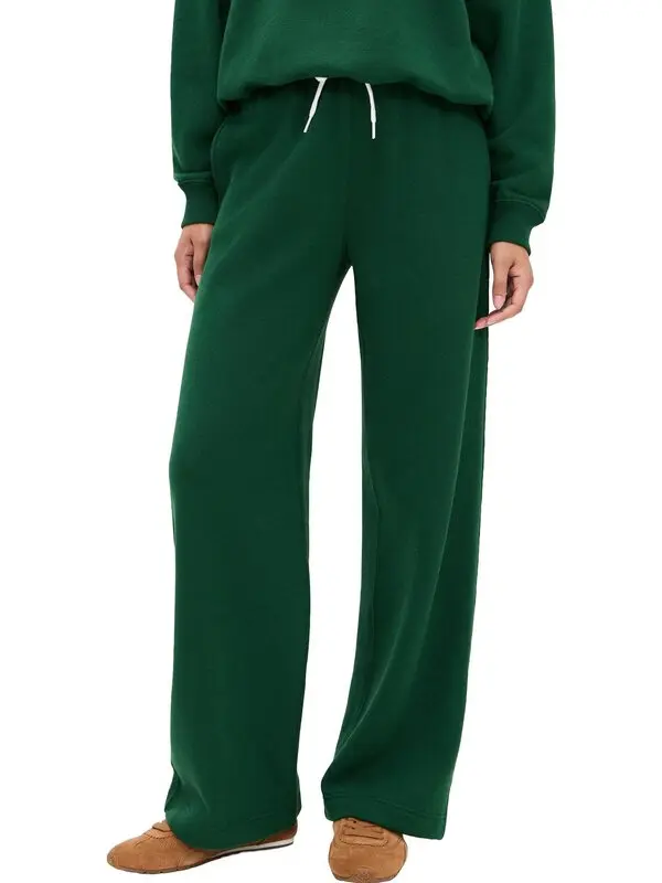 Ralph Lauren Arctic Fleece Knit Open Ankle Sweatpants - Northwest Pine