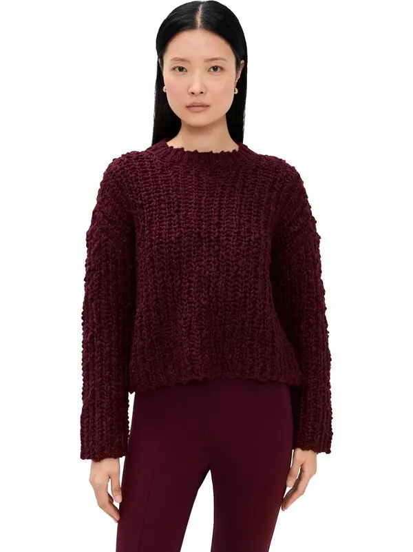 LE BOP Marina Pullover Sweater - Burgundy