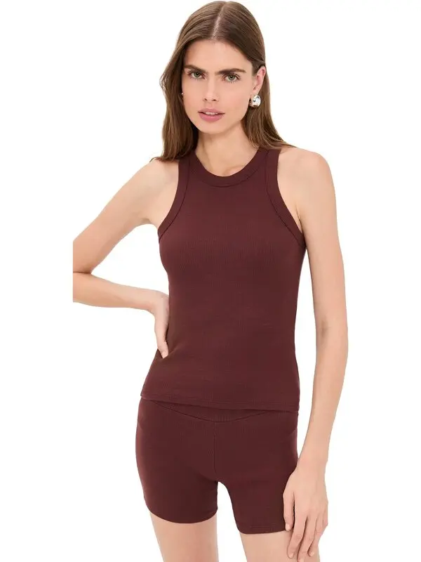 STATE & LAKE Millie Tank Top - Burgundy
