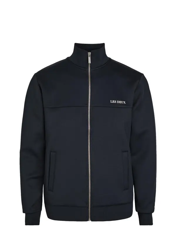 LES DEUX Ballier Logo-print Jersey Track Jacket - Navy