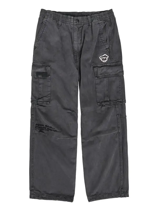 AAPE Straight-leg Cotton Cargo Trousers - Black