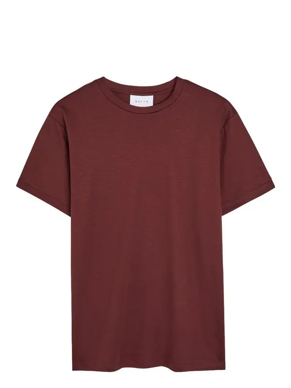 RAITH Luxe Mercerised Cotton T-shirt - Rust