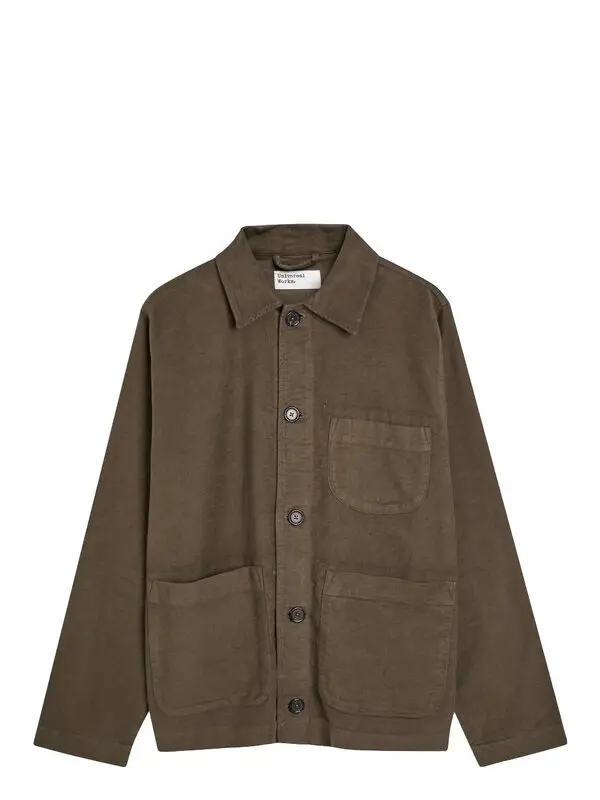 Universal Works Brushed Cotton Overshirt - Brown