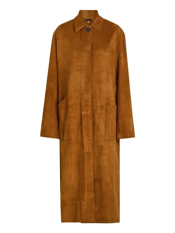 Stouls Corleone Suede Trench Coat - Tan