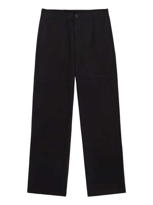 RAITH Julian Woven Straight-leg Trousers - Black