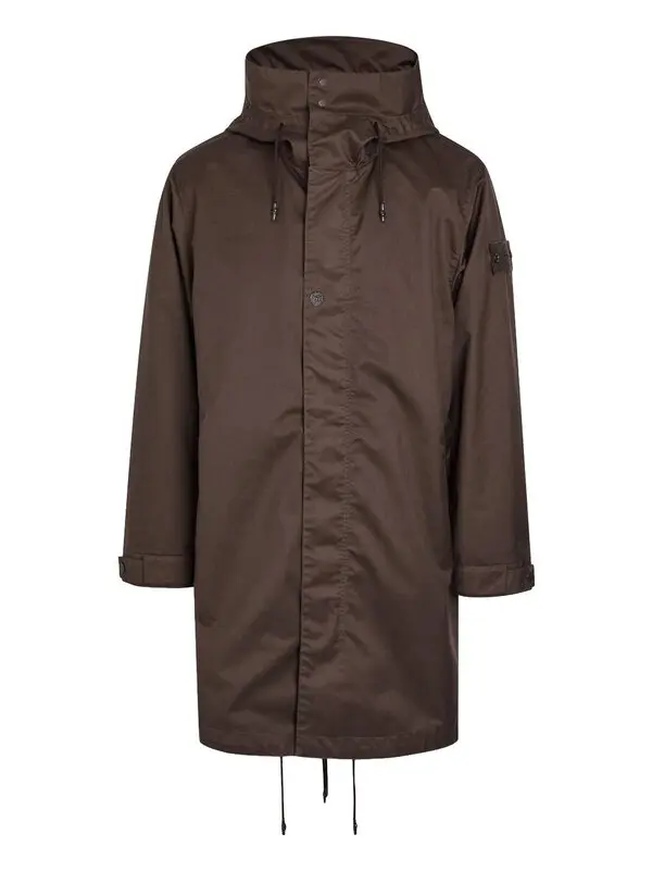 Stone Island Ghost Quilted Wool-twill Parka Jacket - Dark Brown