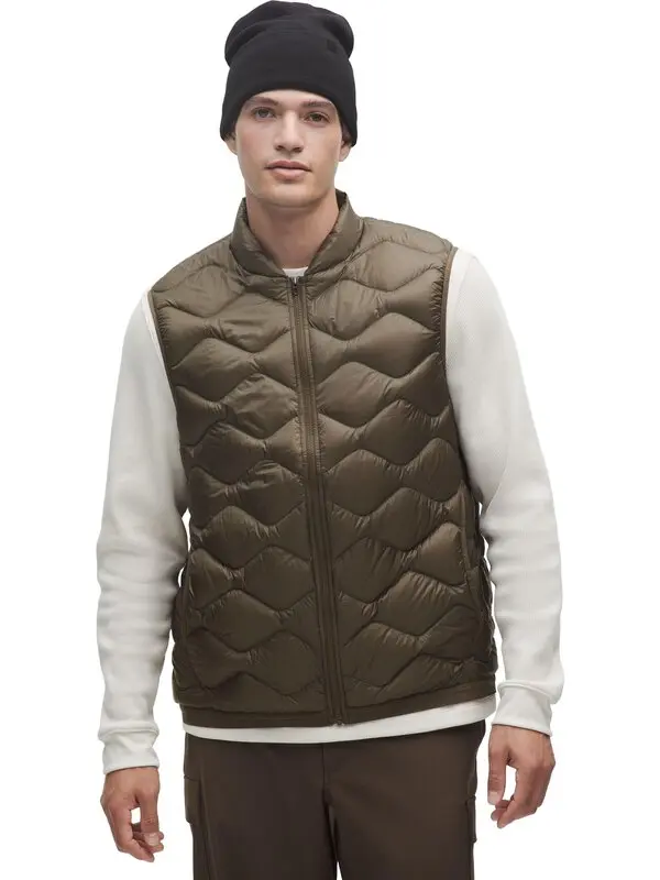 Lululemon Featherweight 900-down-fill Quilted Vest - Olive Brown
