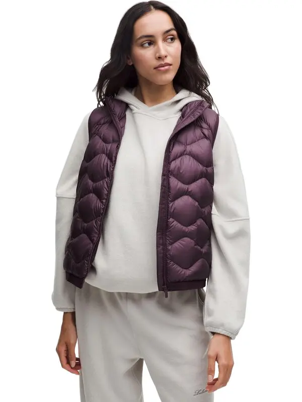 Lululemon Featherweight 900-down-fill Quilted Vest - Black Plum
